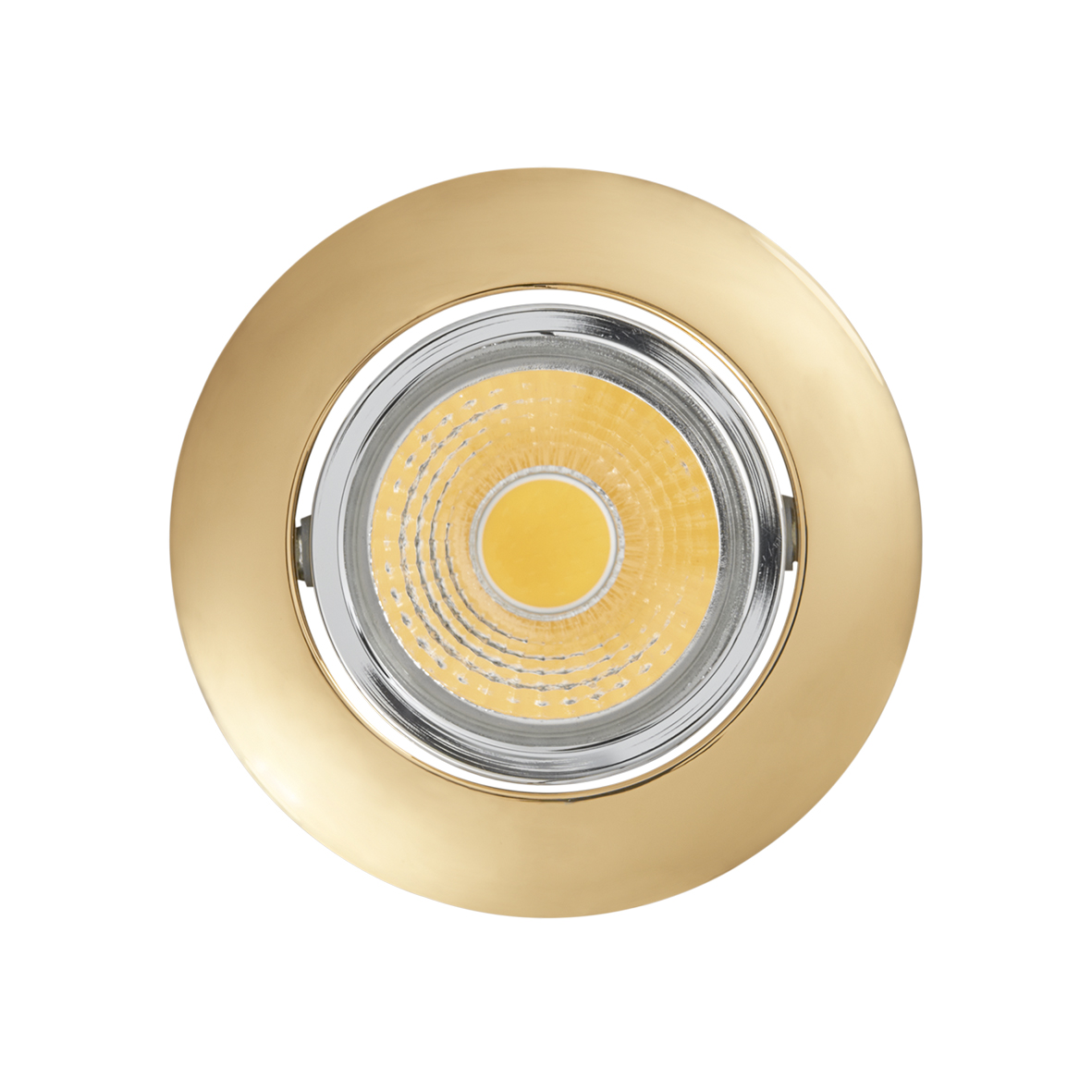 LED Downlights: A 5068 T Flat gold-chrom 8W 930 38° dim C